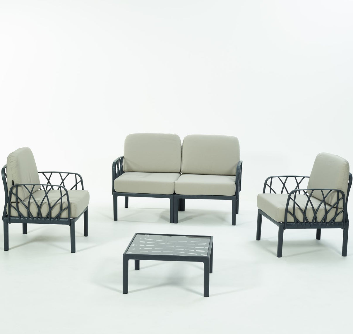 Novussi Garda Sofa Set 2 + 1 + 1 + Camlı Orta Sehpa – Novussi Shop